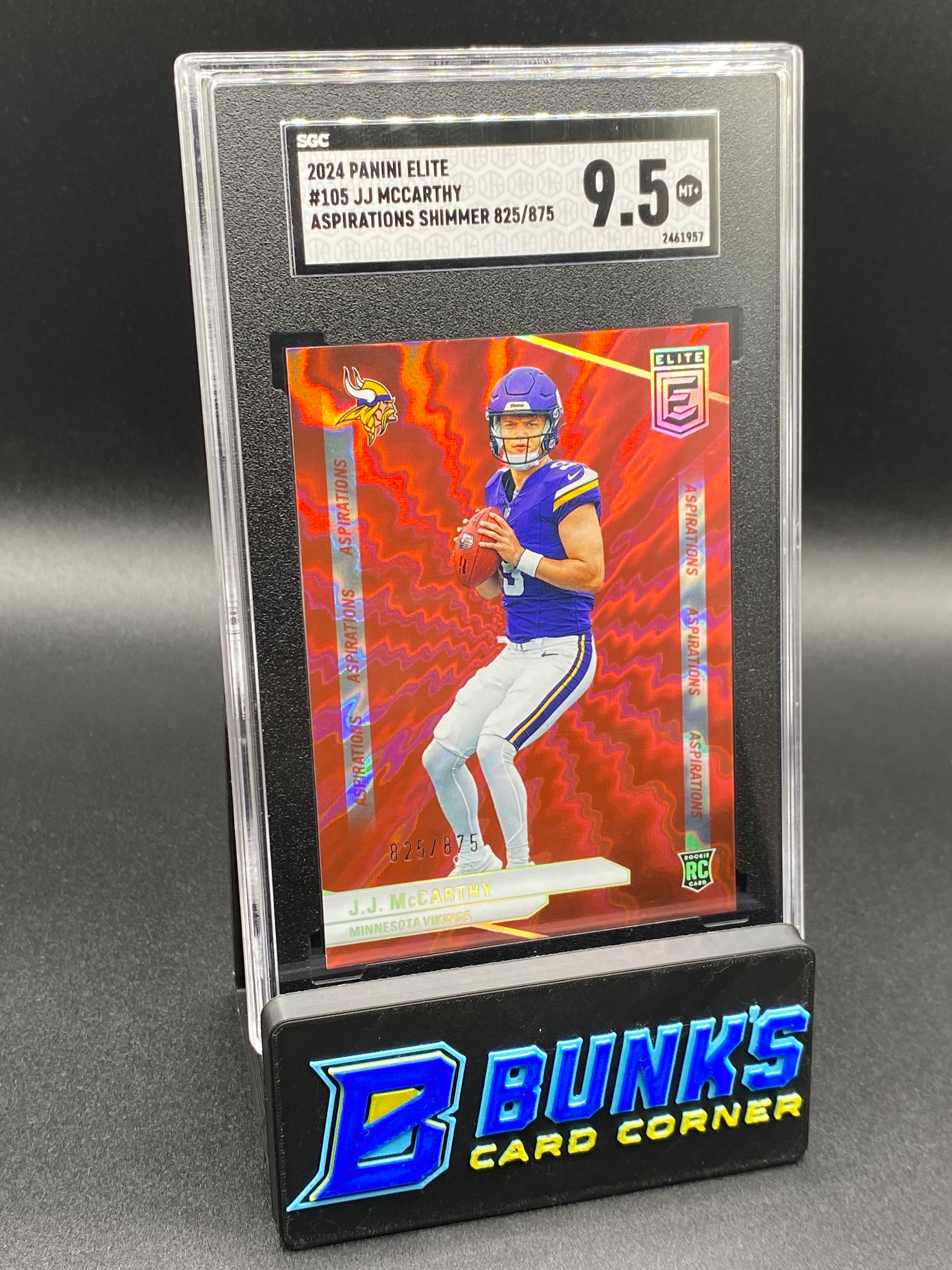 2024 JJ McCarthy Aspirations Shimmer RC SGC 9.5 (Box B56) – Bunk's Card Corner