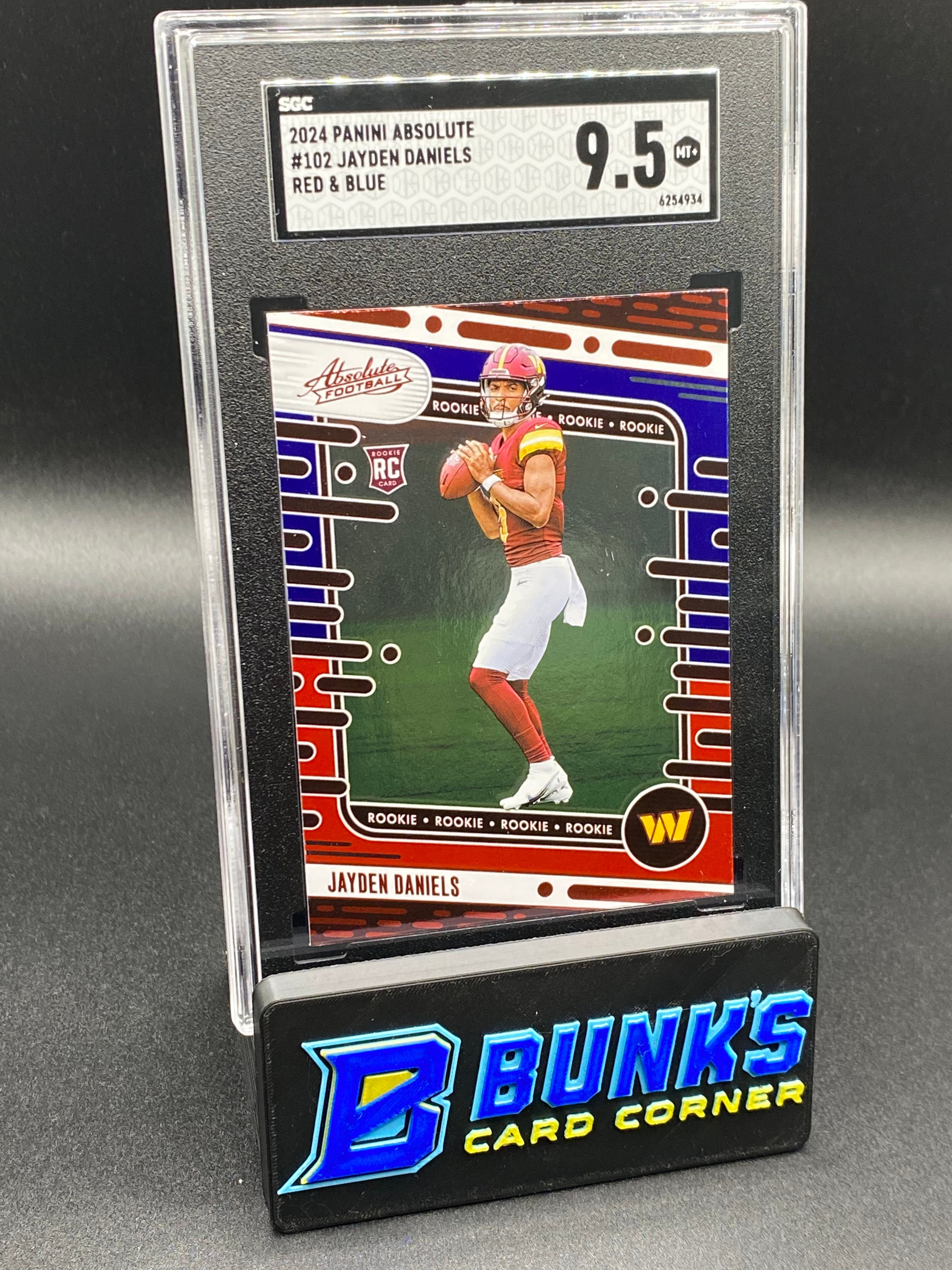2024 Jayden Daniels Red & Blue RC SGC 9.5 (Box B56) – Bunk's Card Corner