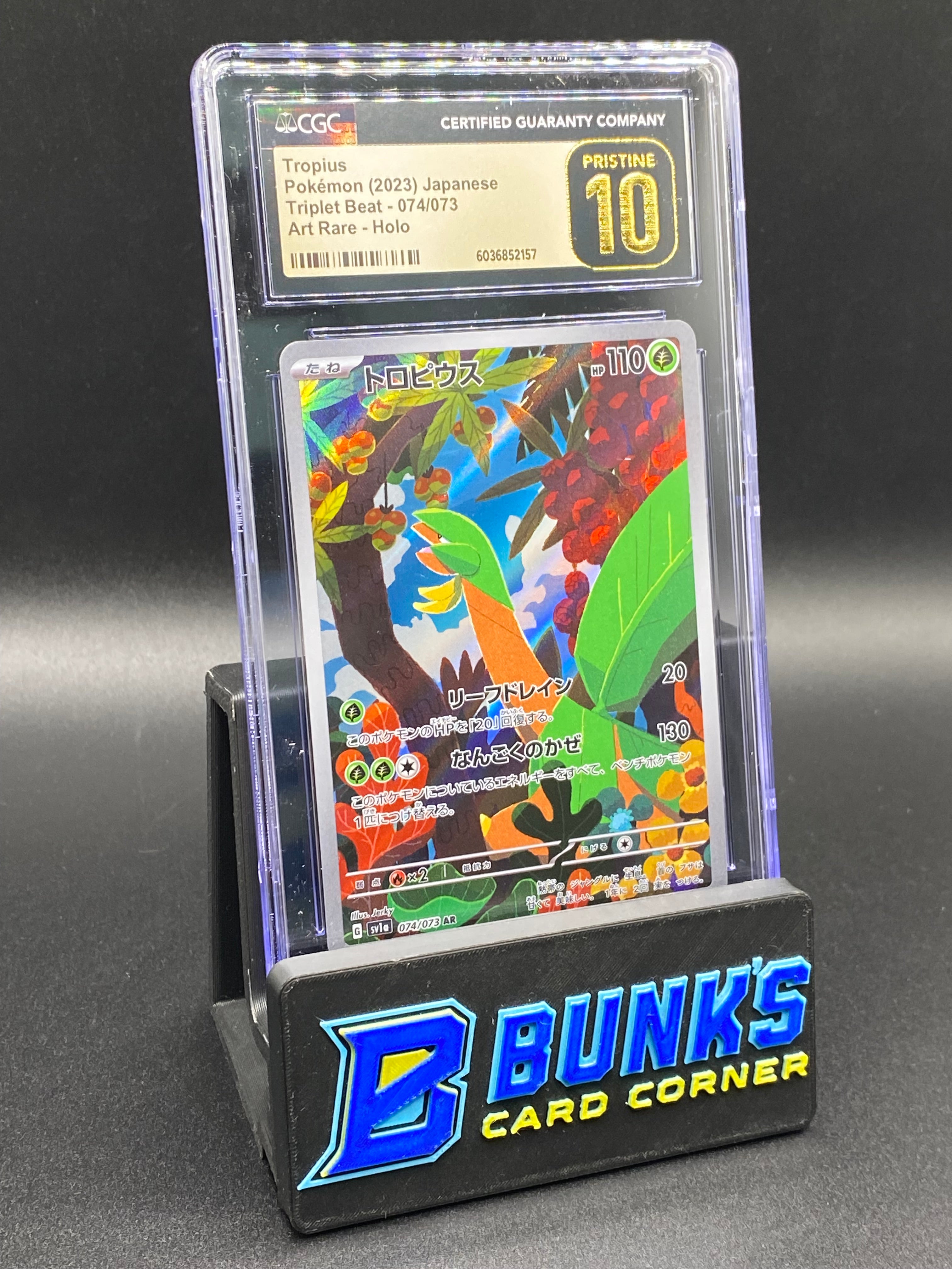 Tropius Art Rare CGC PRISTINE 10 JAPANESE – Bunk's Card Corner