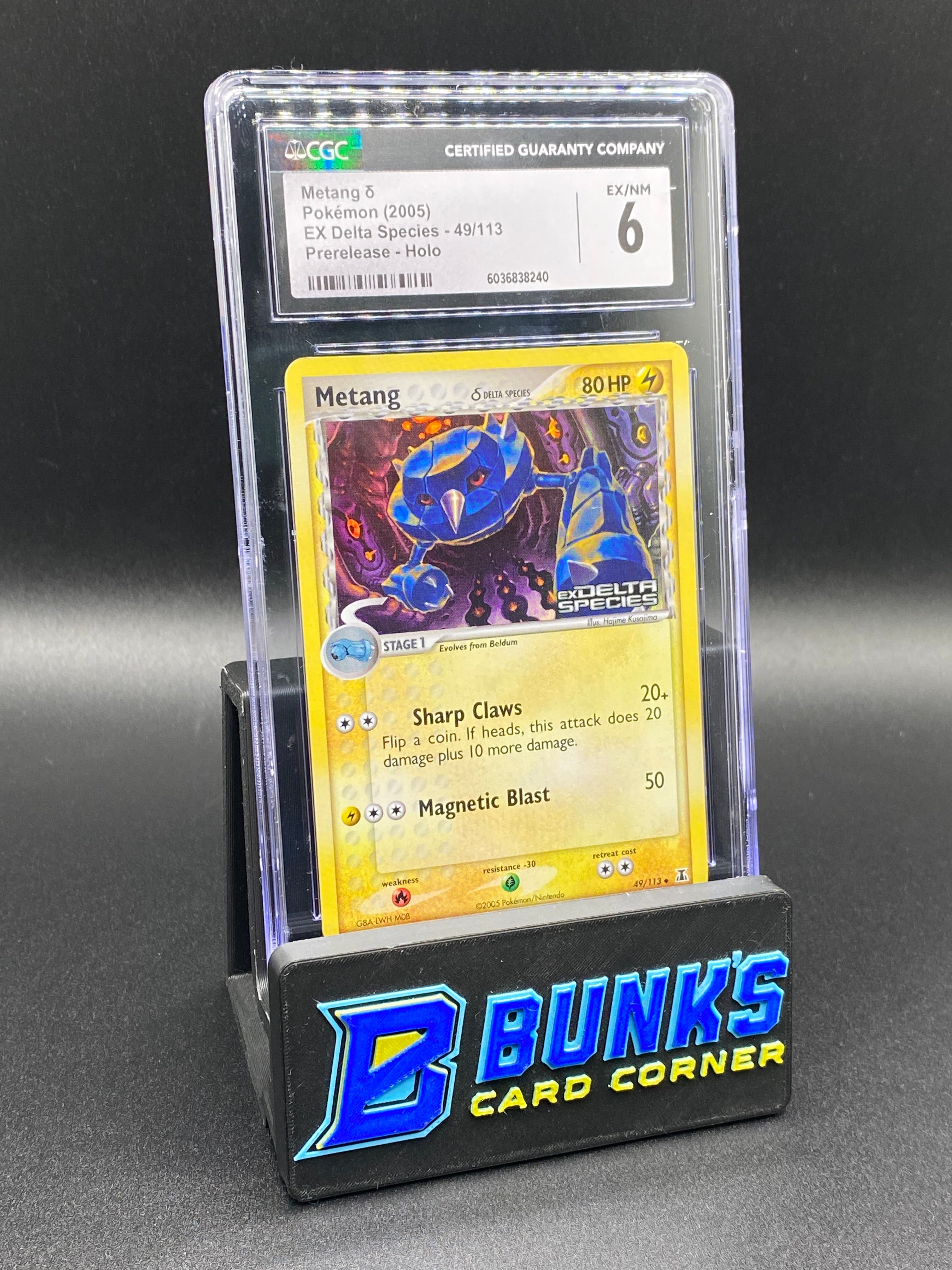 Metang Reverse Holo Ex Delta Species (Mislabel Error) CGC 6 – Bunk's ...