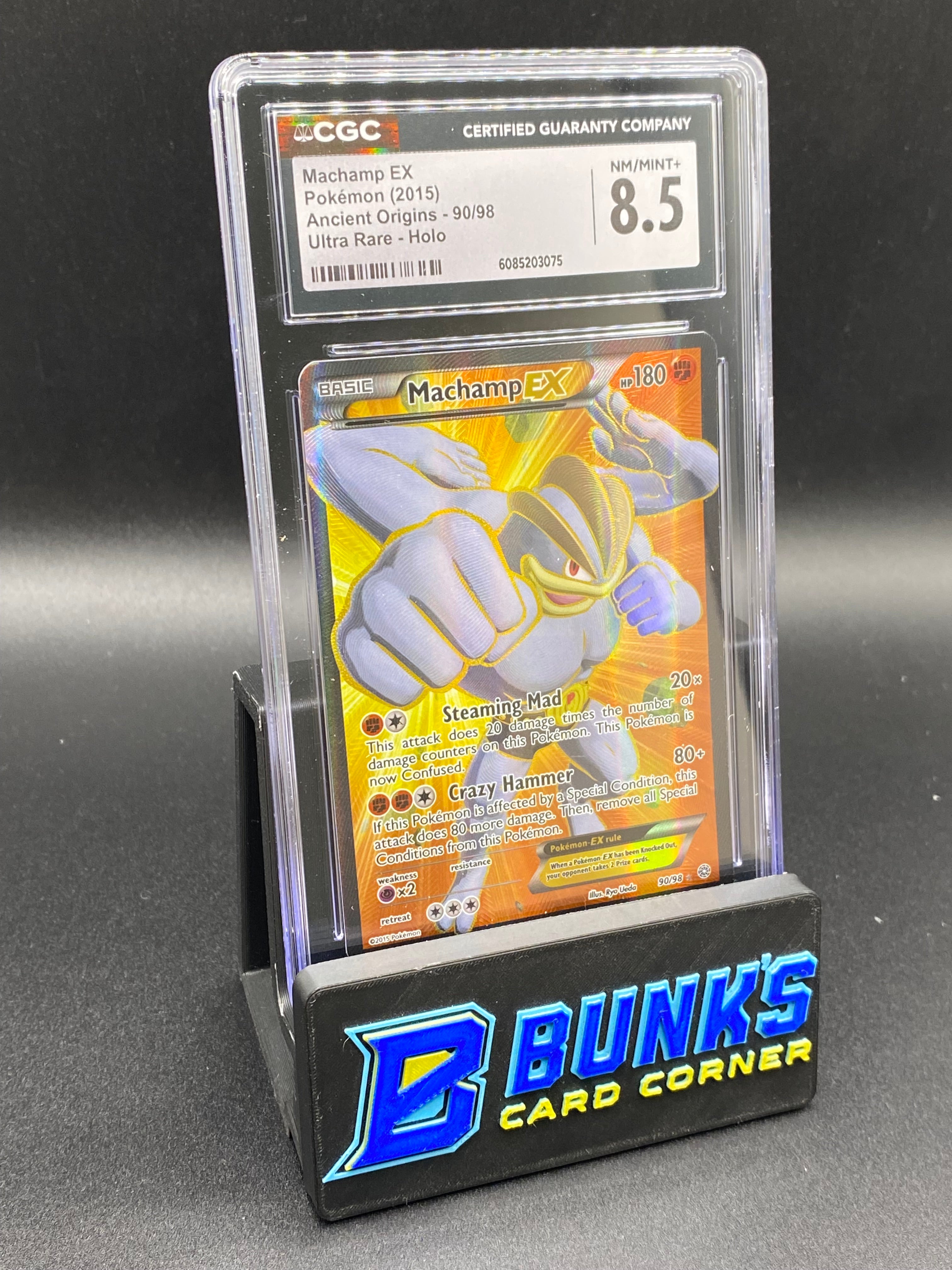 Machamp ex Ultra Rare Ancient Origins CGC 8.5 – Bunk's Card Corner