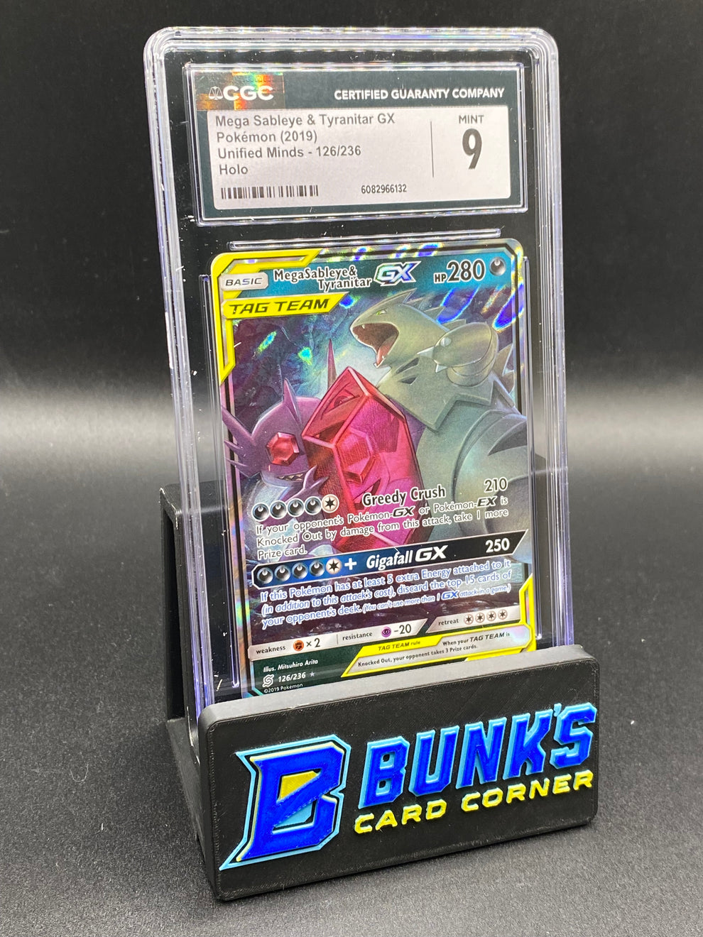 Mega Sableye & Tyranitar Gx Tag Team Unified Minds CGC 9 – Bunk's Card ...