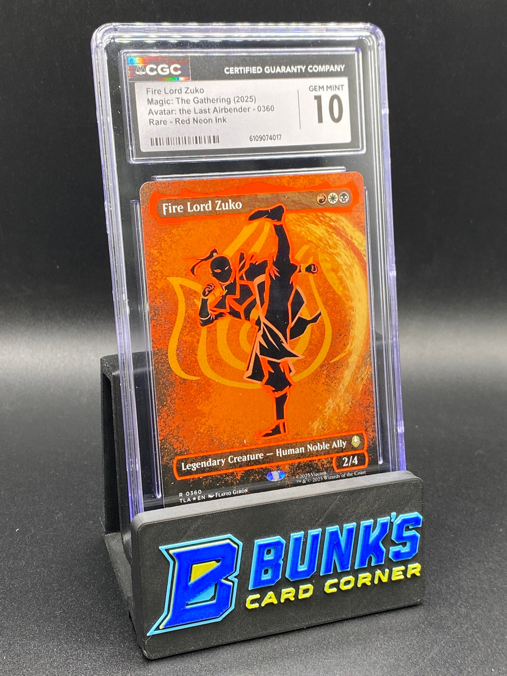 Fire Lord Zuko Rare Red Neon Ink Avatar the last Airbender POP 1 CGC 1 ...