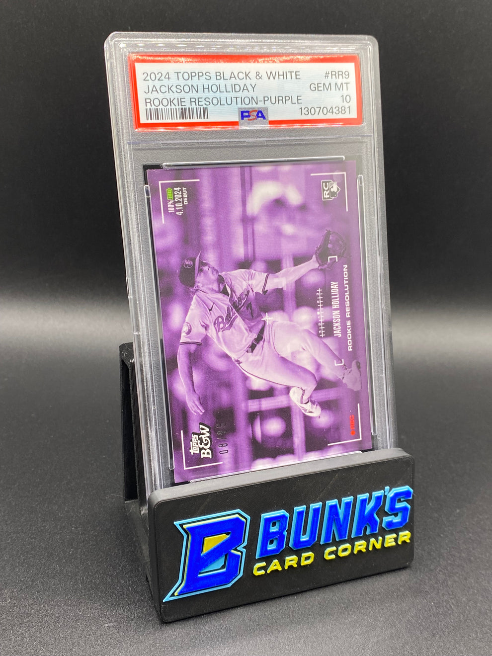 2024 Jackson Holliday Black & White Purple PSA 10 8/25 – Bunk's Card Corner