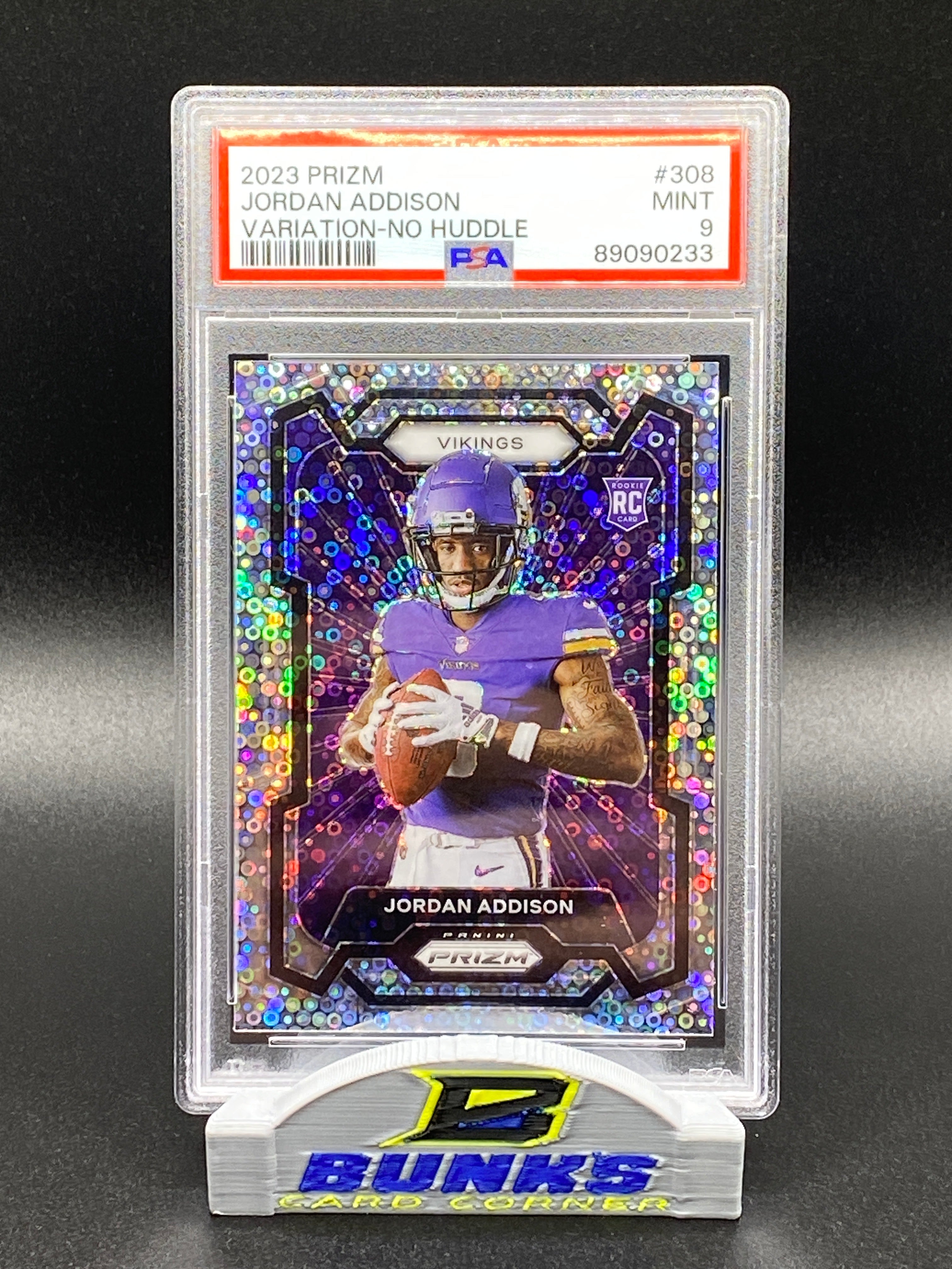 2023 Jordan Addison Rookie Card No Huddle – Bunk's Card Corner