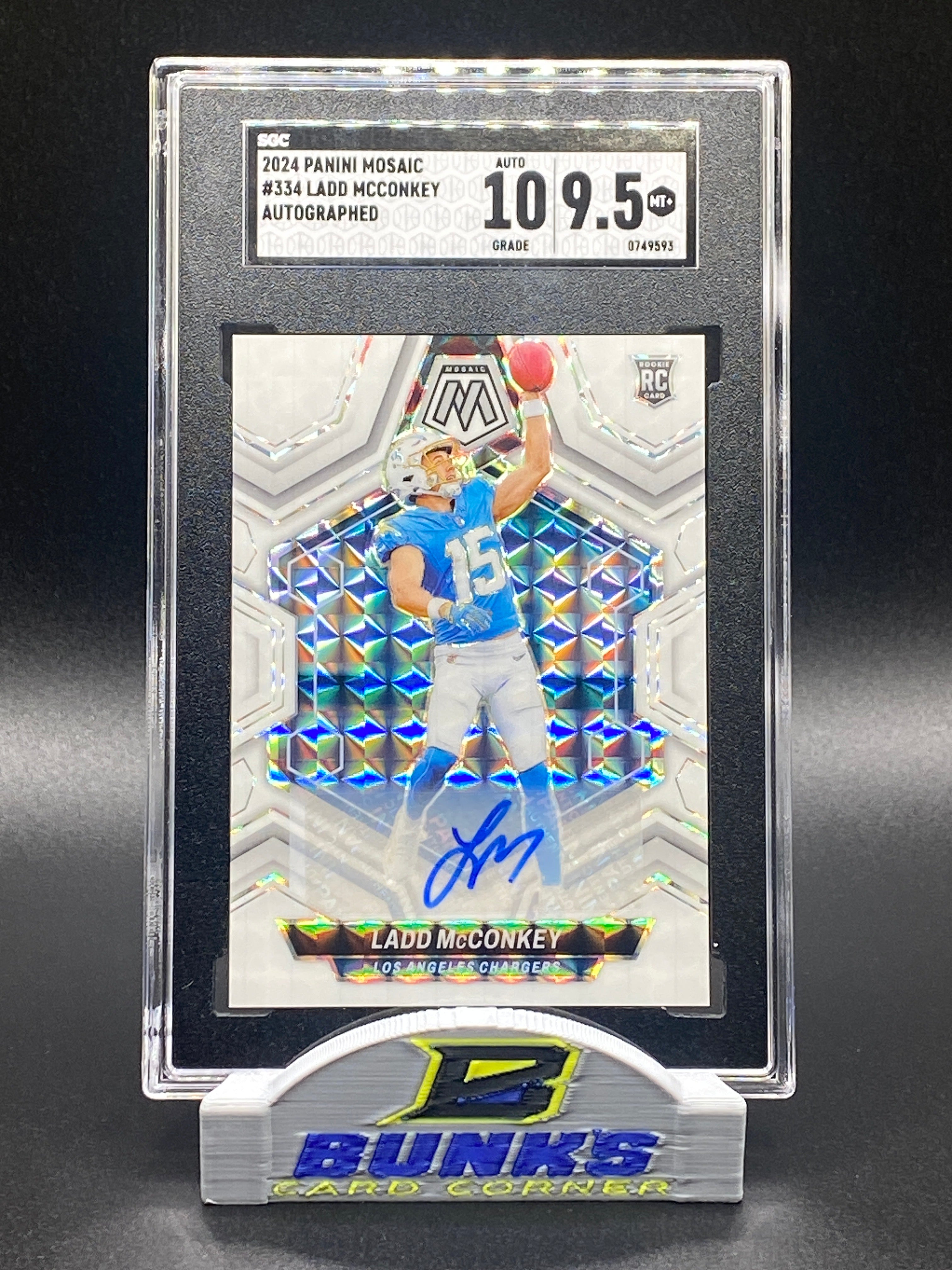 2024 Ladd McConkey AUTOGRAPHED Rookie Card – Bunk's Card Corner