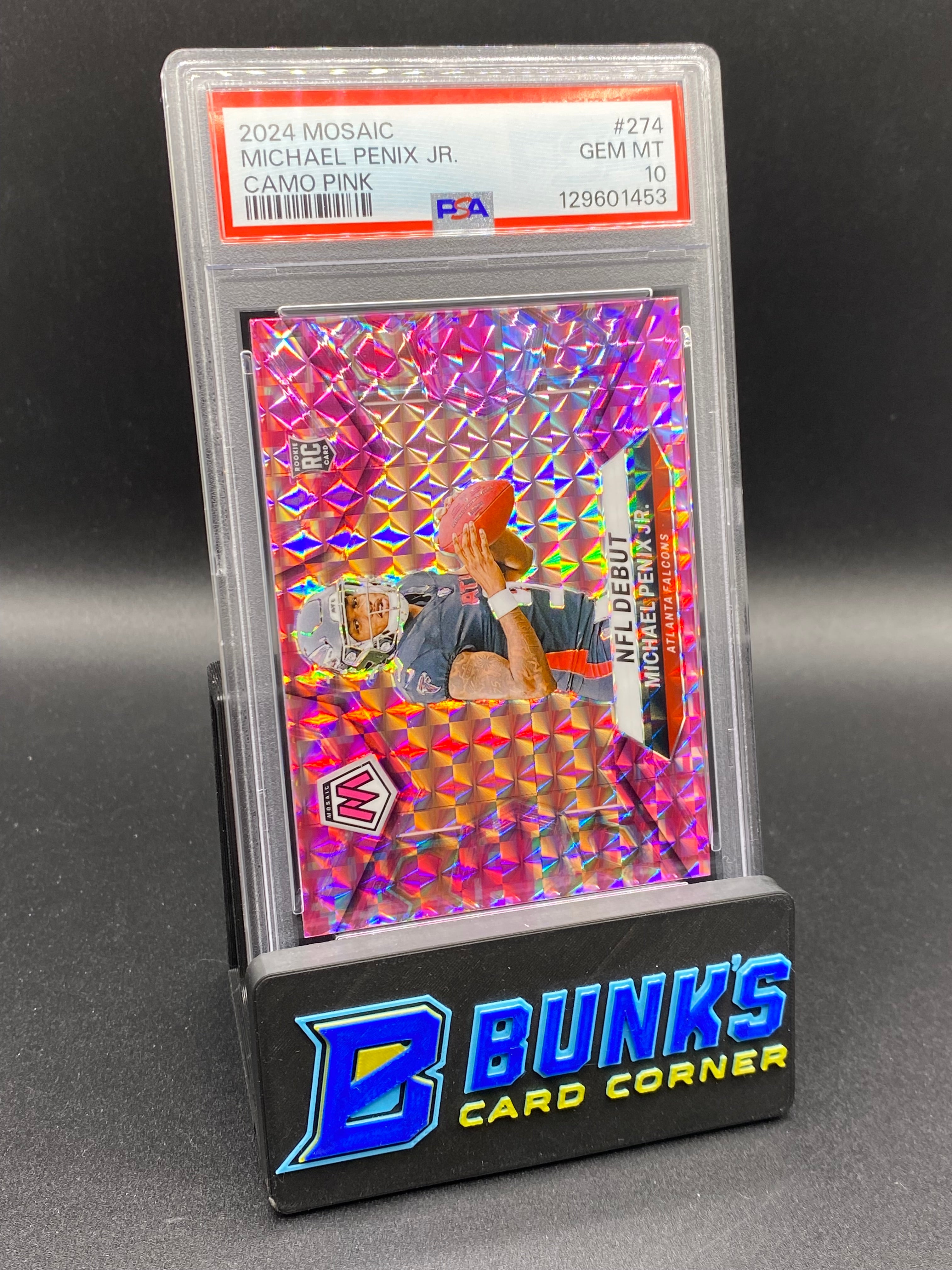 2024 Michael Penix Jr. Camo Pink PSA 10 Rc – Bunk's Card Corner