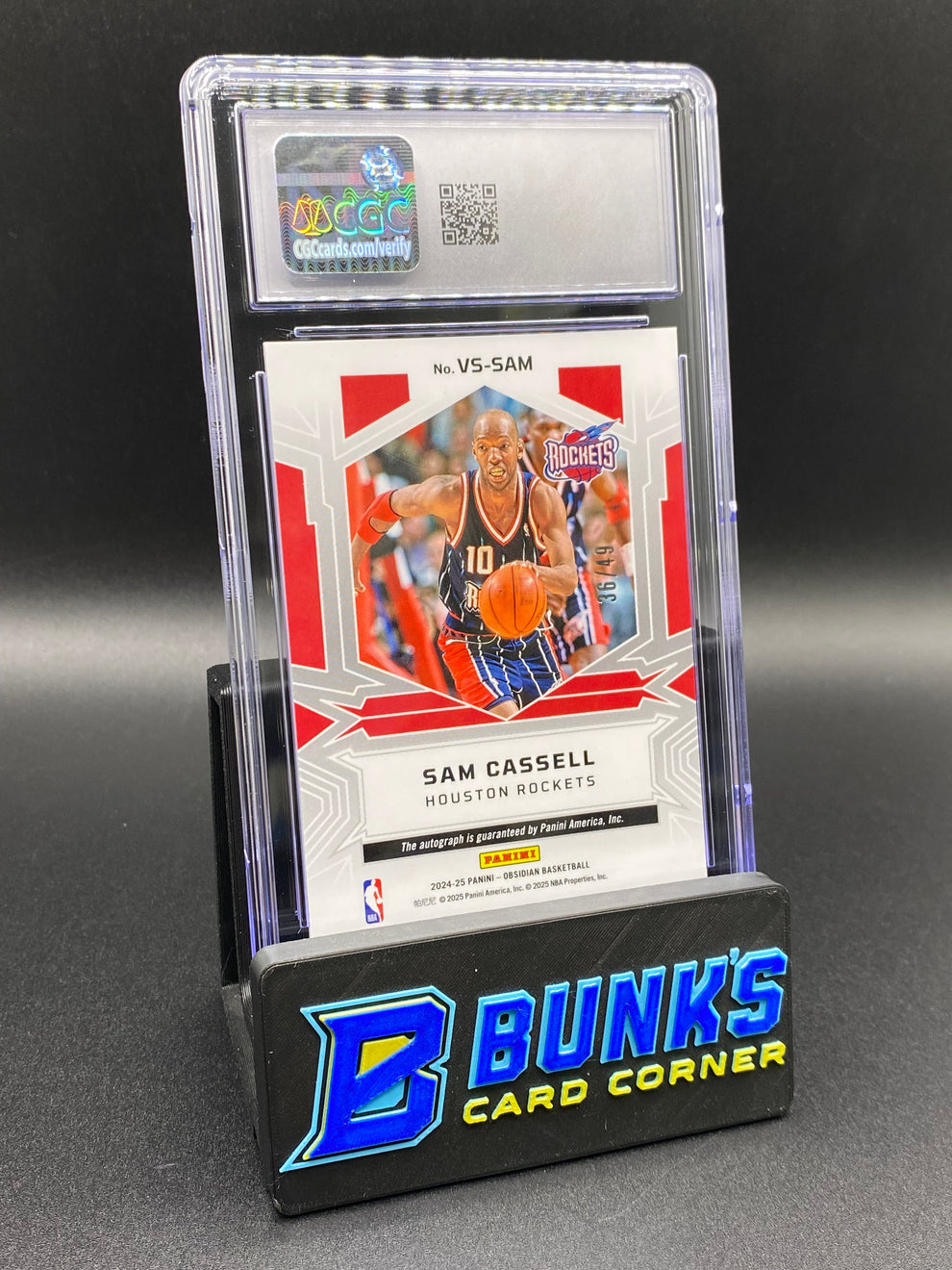 2024-25 Sam Cassell Electric Etch Purple Flood Auto 26/49 CGC AU 10 ...