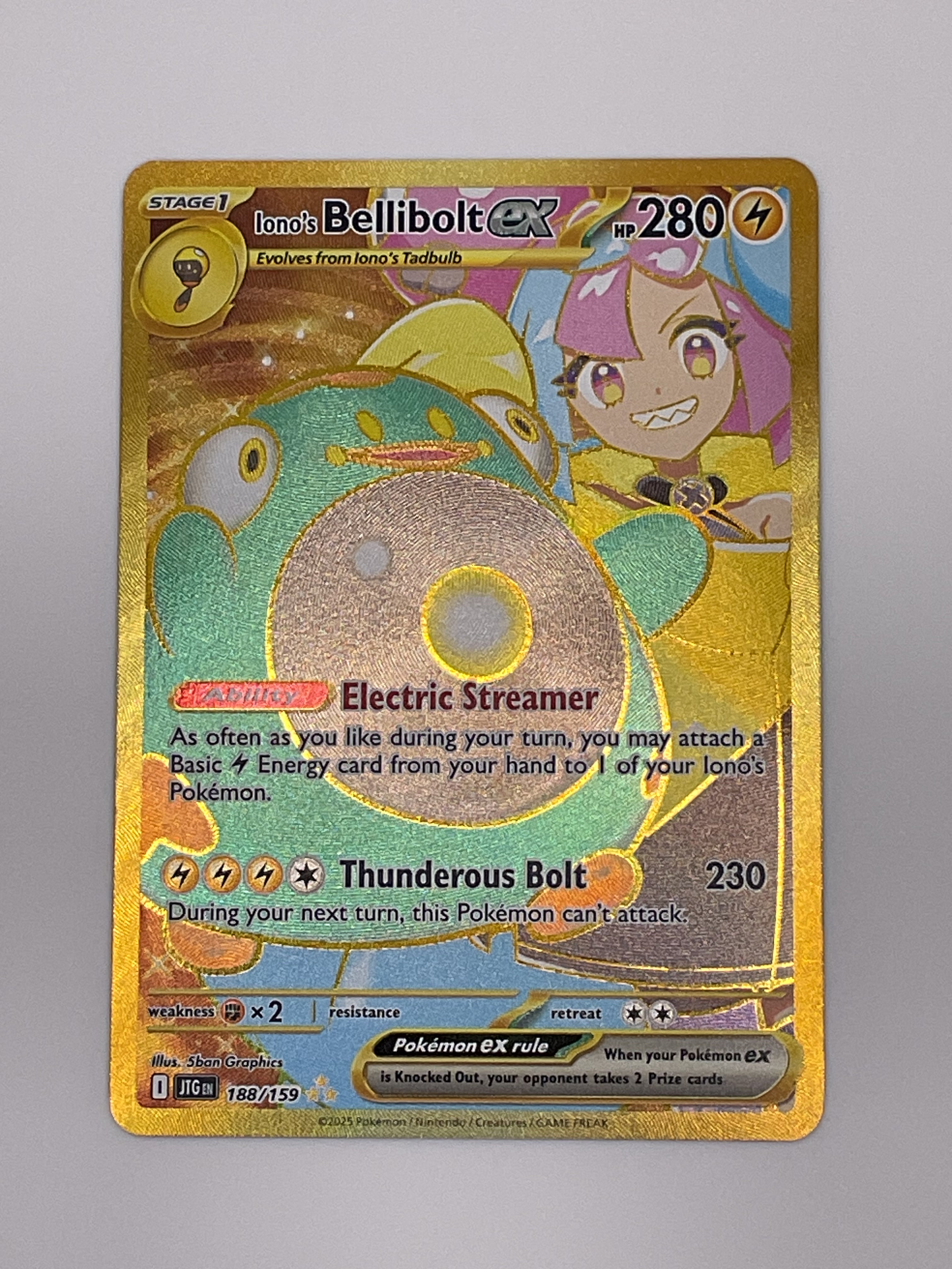 Iono’s Bellibolt ex Hyper Rare Journey Together NM – Bunk's Card Corner