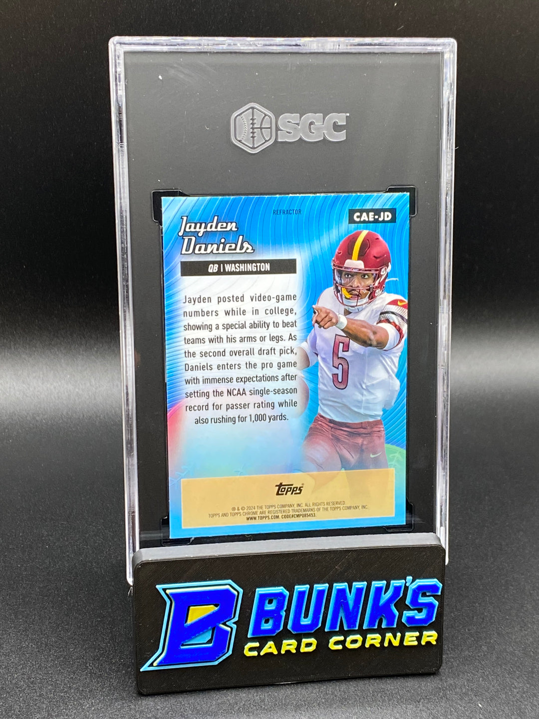 2024 Jayden Daniels All-Etch Refractor SGC 10 RC (Box B47) – Bunk's Card Corner