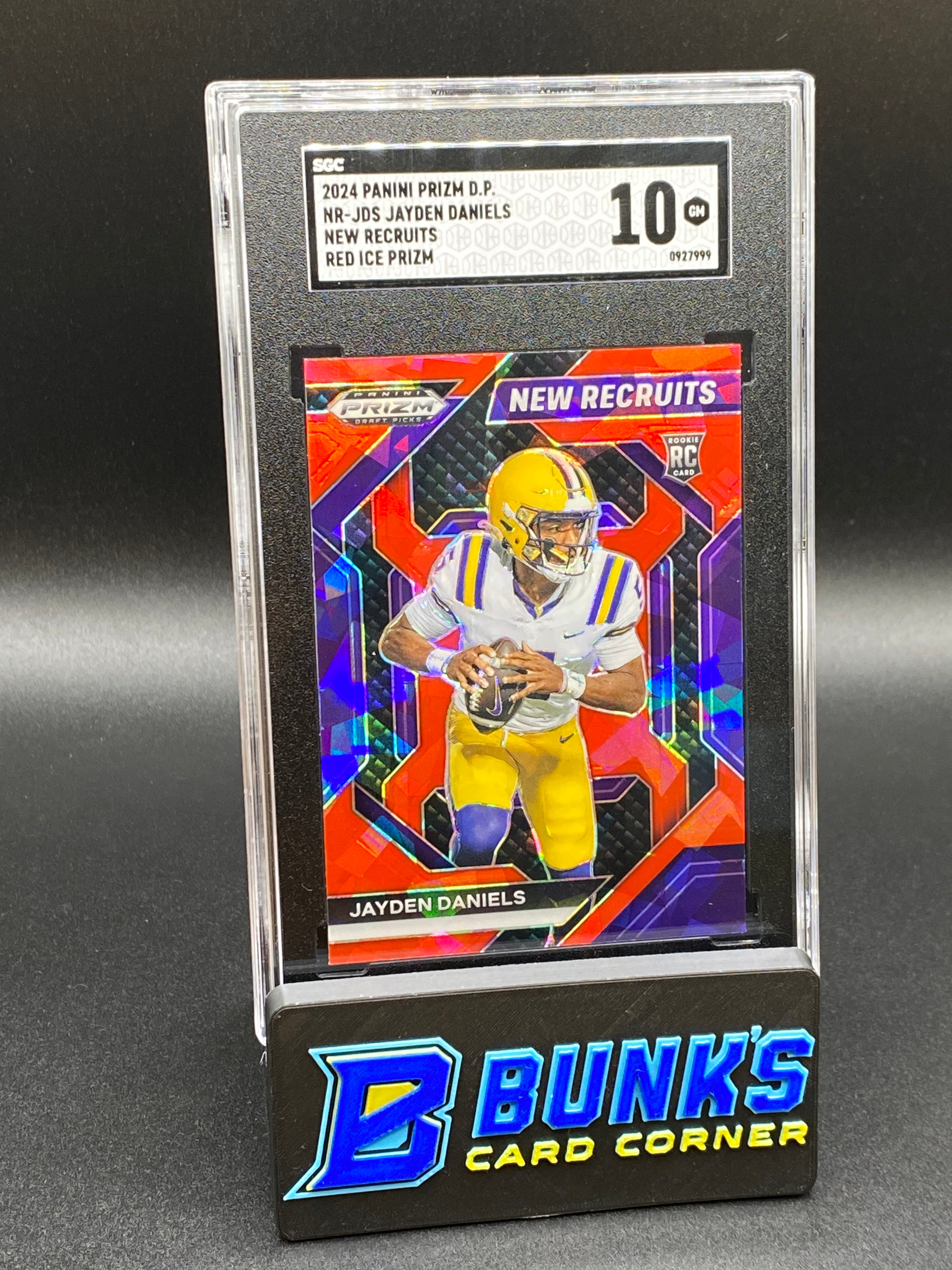 2024 Jayden Daniels New Recruits Red Ice Prizm SGC 10 – Bunk's Card Corner