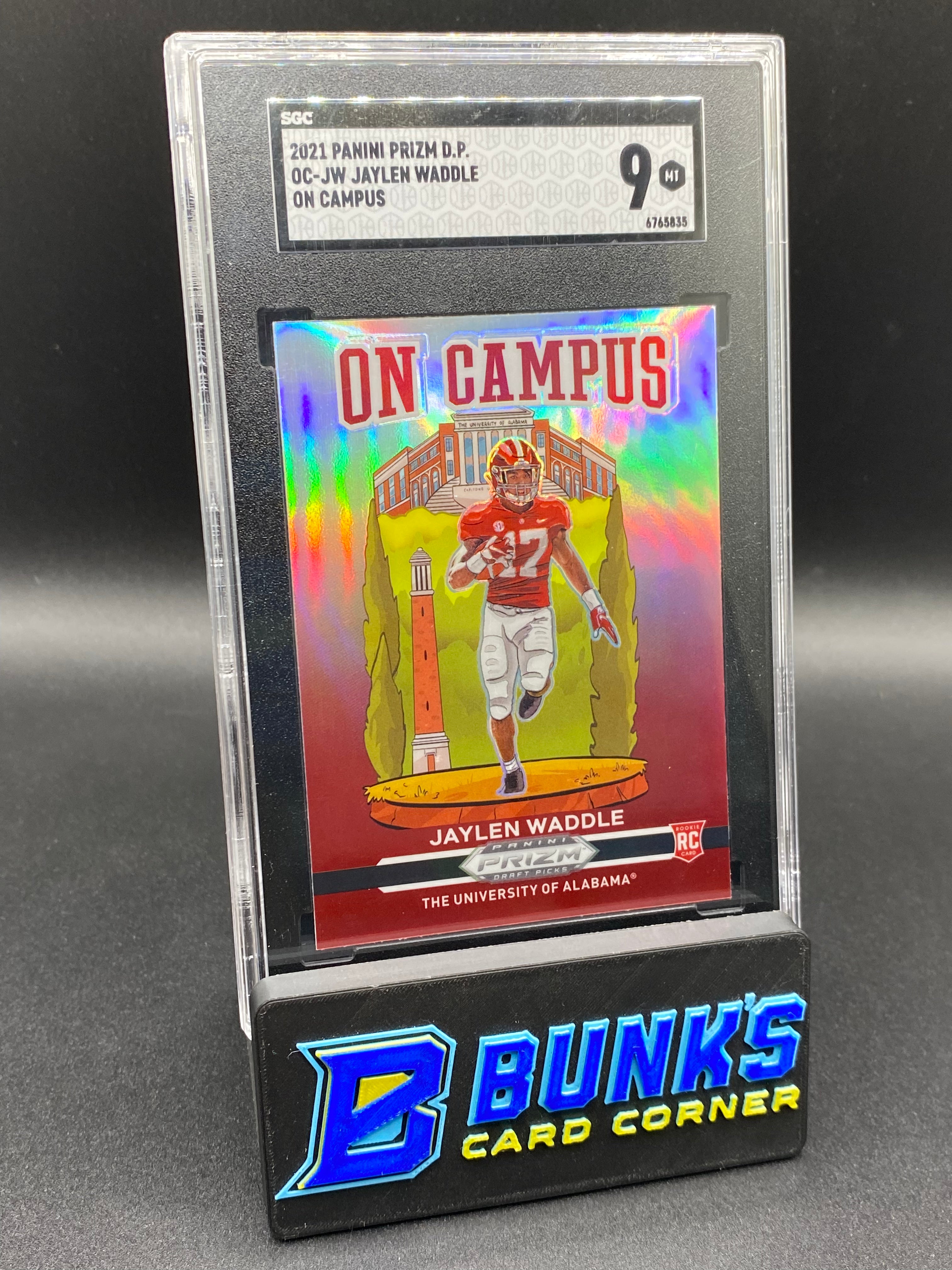 2021 Jaylen Waddle On Campus SGC 9 – Bunk's Card Corner