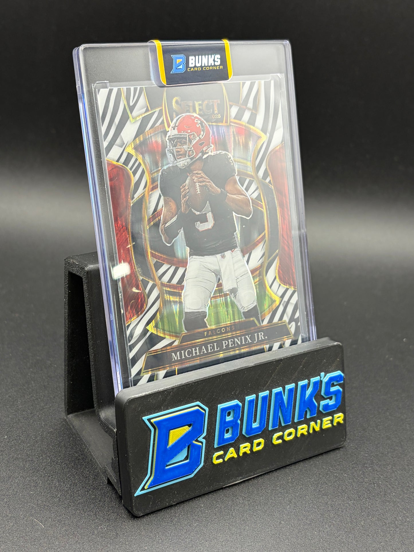 2025 Michael Penix Jr Select Zebra Shock – Bunk's Card Corner